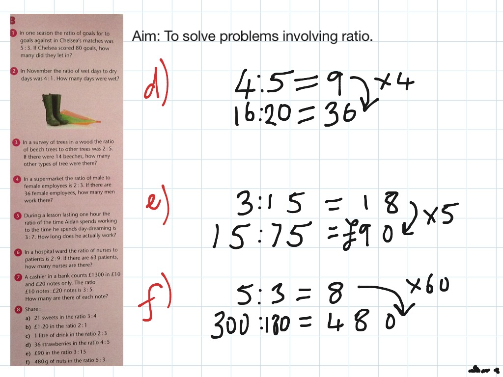 Ratio Problems Math ShowMe