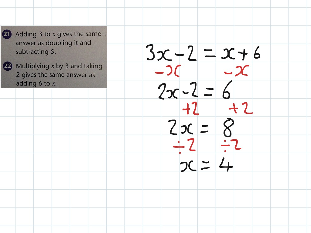 Algebra missing numbers 2 | Math | ShowMe