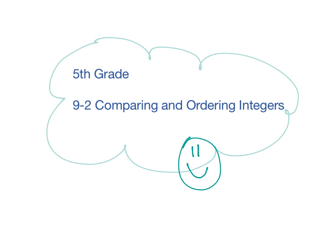 9-2 Comparing and Ordering Integers (5th Grade) | Math, 5th grade math ...